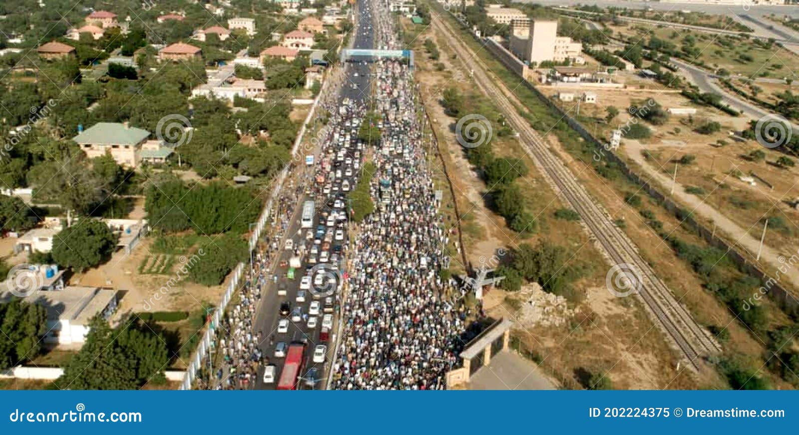 Crowd in Karachi Pakistan Road Stock Image - Image of background ...