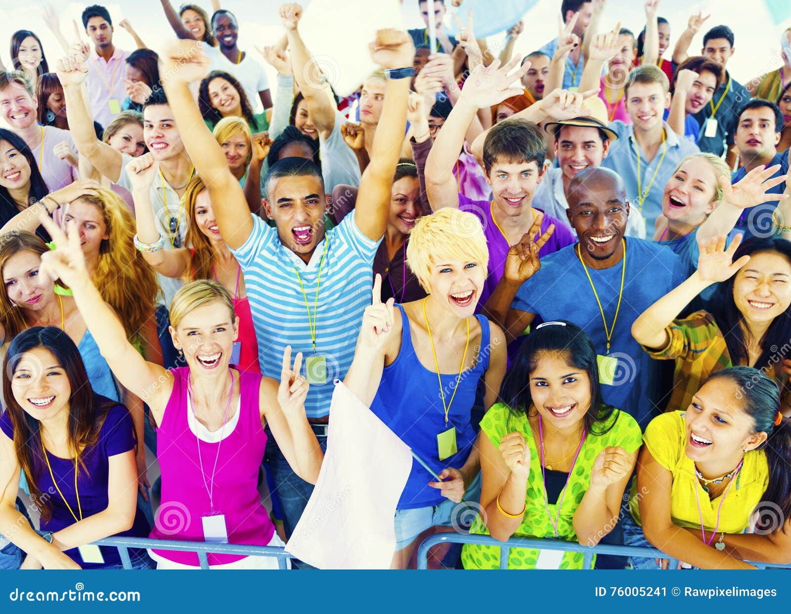 Crowd Learning Celebrating Casual Diverse Ethnic Concept Stock Image ...