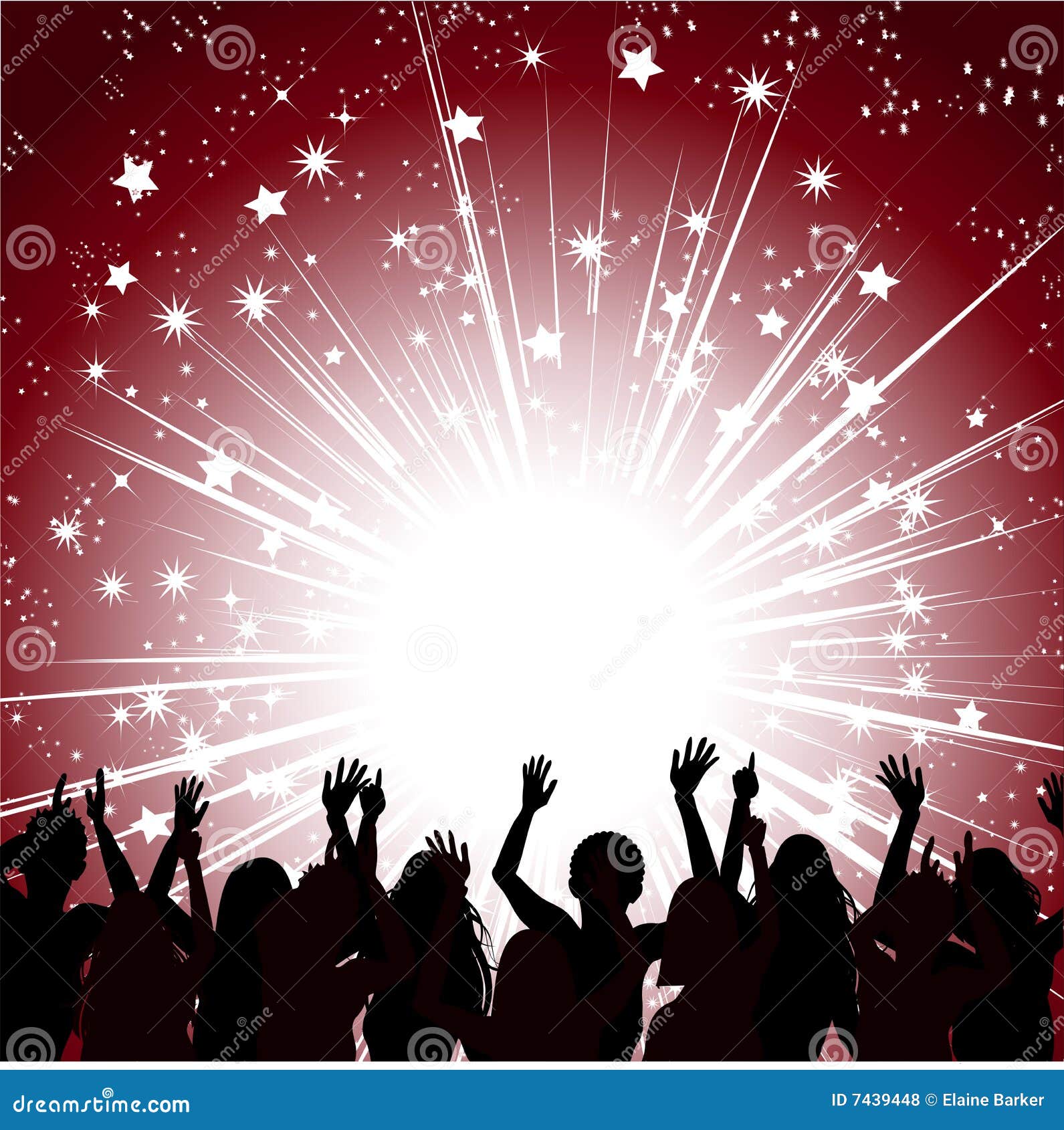 Crowd and lights stock illustration. Illustration of abstract - 7439448