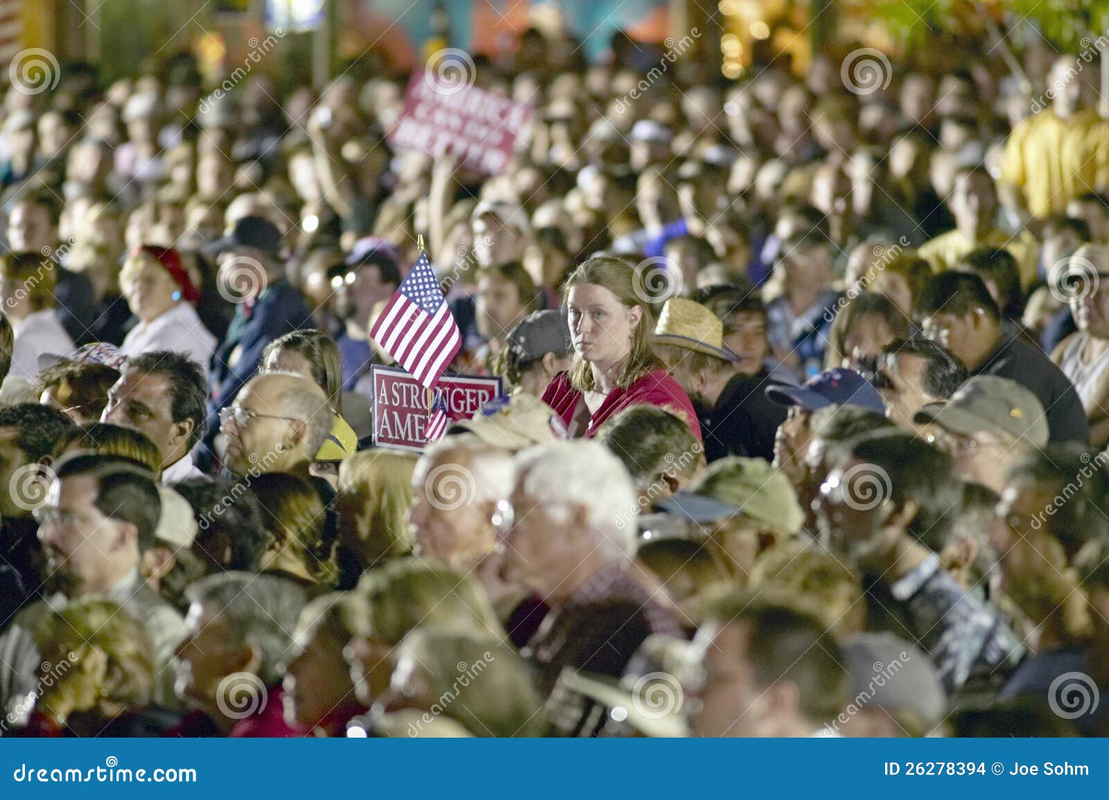 Crowd of Listeners at Kerry Campaign Editorial Stock Image - Image of ...