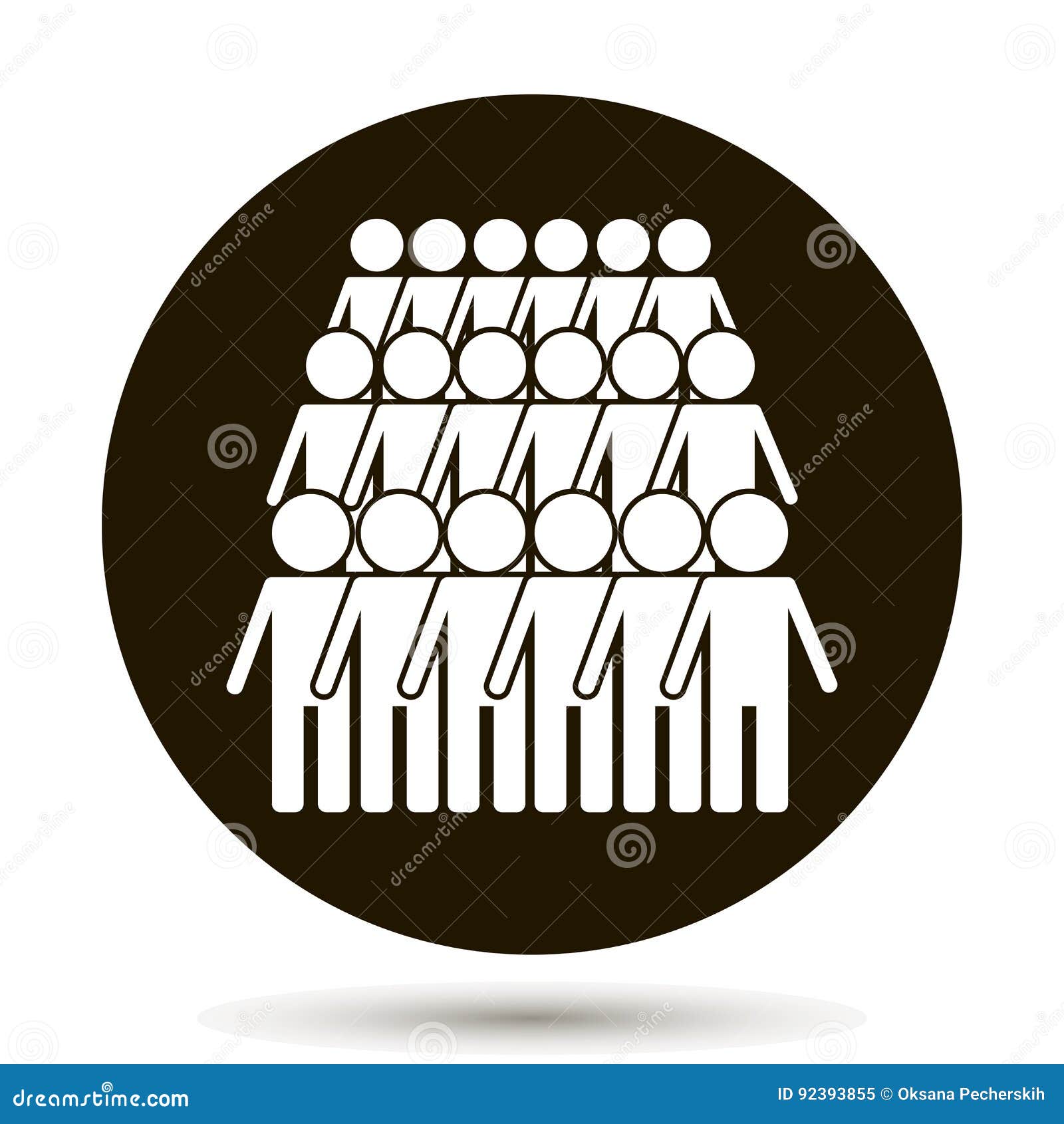Crowd. a lot of people stock vector. Illustration of modern - 92393855
