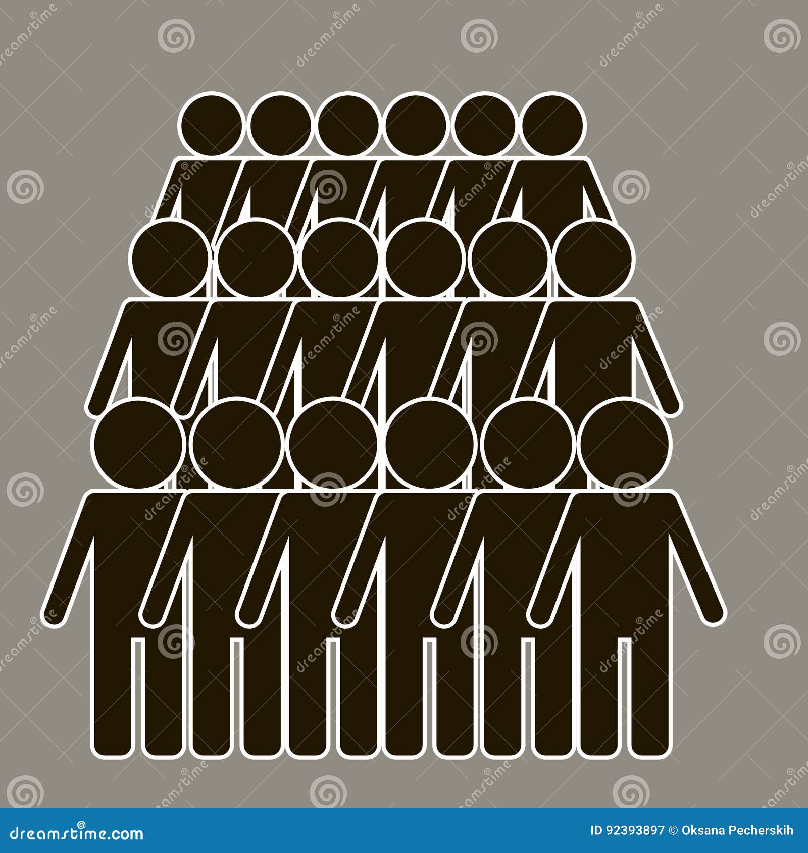 Crowd. A Lot Of People. Cartoon Vector | CartoonDealer.com #92393897