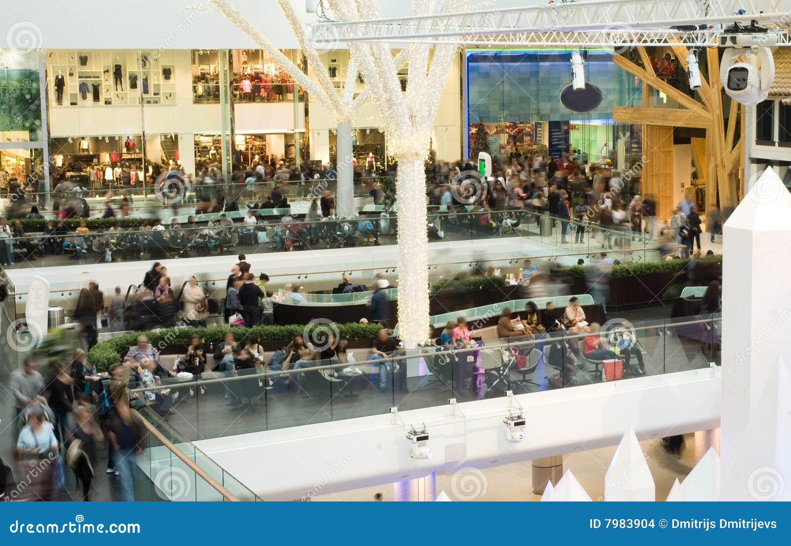 Crowd in the mall stock photo. Image of busy, client, finance - 7983904