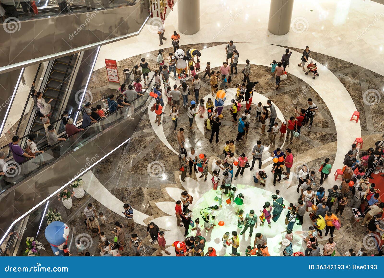 Crowd in the mall editorial stock photo. Image of market - 36342193