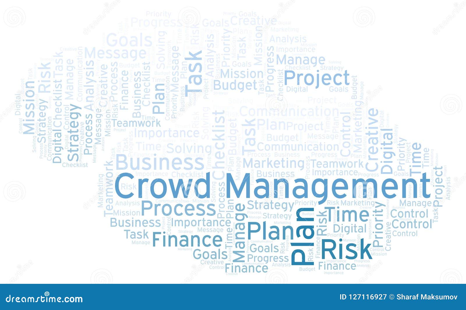 Crowd Management Word Cloud, Made with Text only. Stock Illustration ...