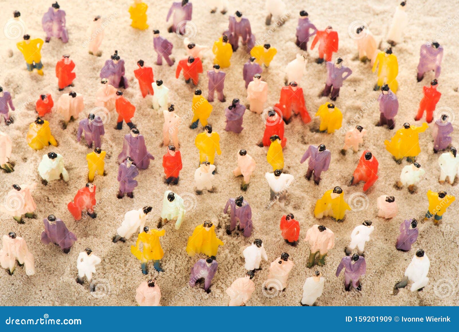 Crowd of Many Little Figurines Stock Image - Image of standing ...