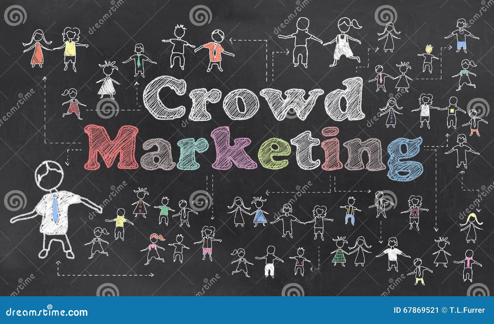Crowd Marketing Illustration Stock Illustration - Illustration of niche ...