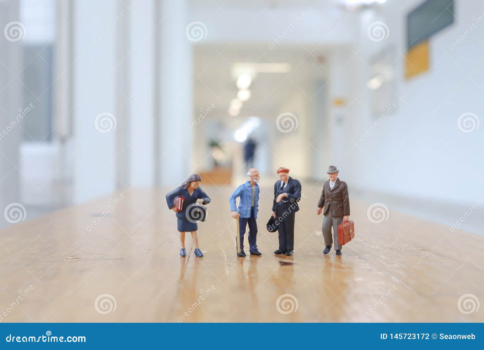 Crowd of Mini Figures are Conference Hall Stock Photo - Image of people ...
