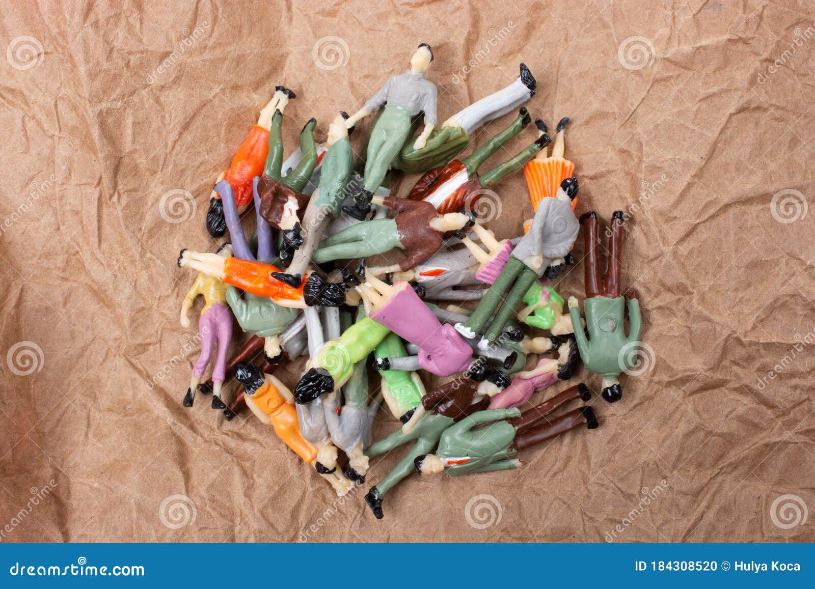 Crowd of Miniature People Figurines. a Lot of People Stock Photo ...