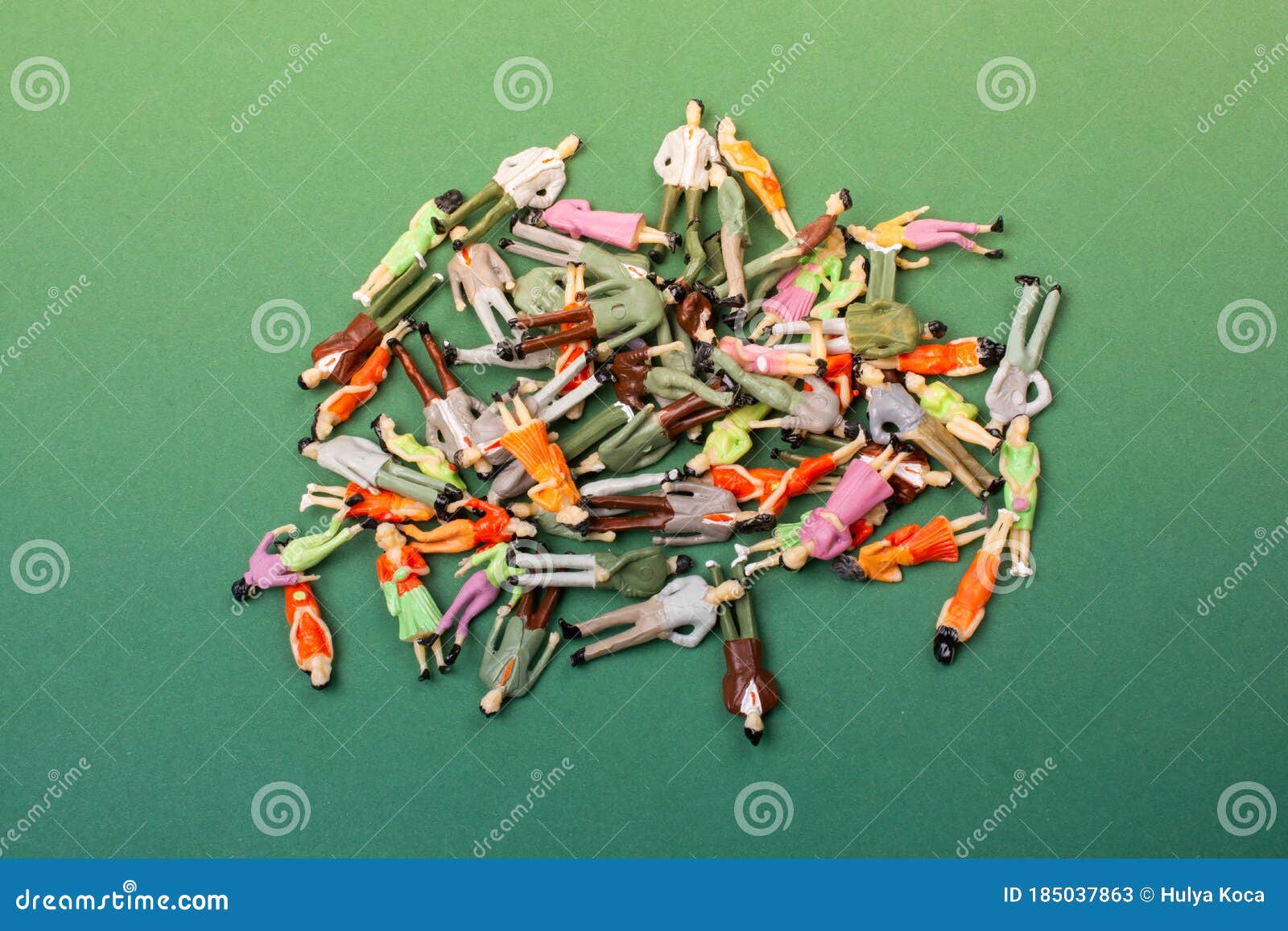 Crowd of Miniature People Figurines. a Lot of People Stock Image ...