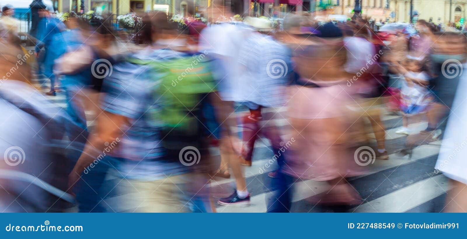 Crowd on the Move in the City. People Go To Work during the Day Stock ...