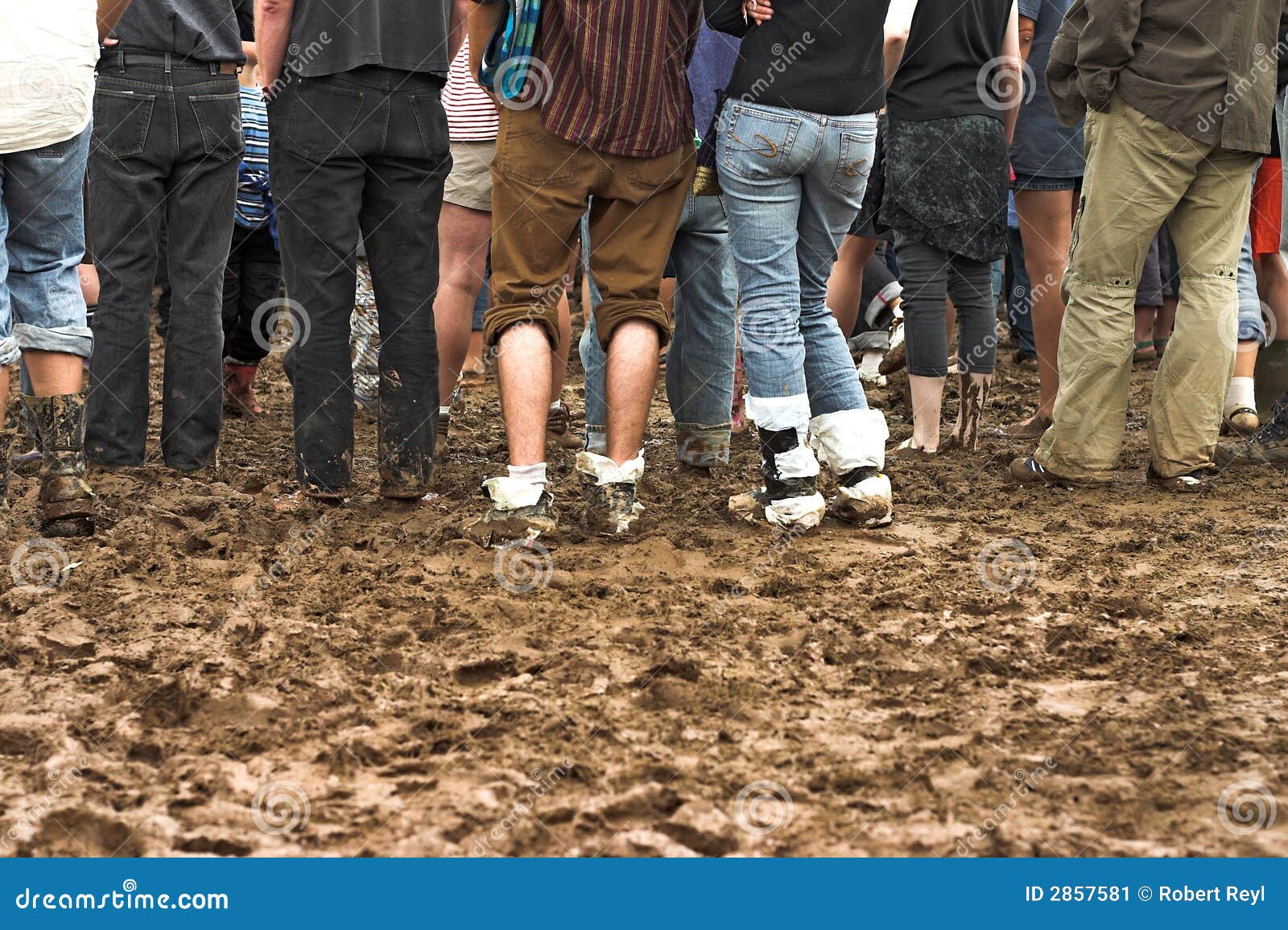 Crowd in mud at concert stock image. Image of feculence - 2857581