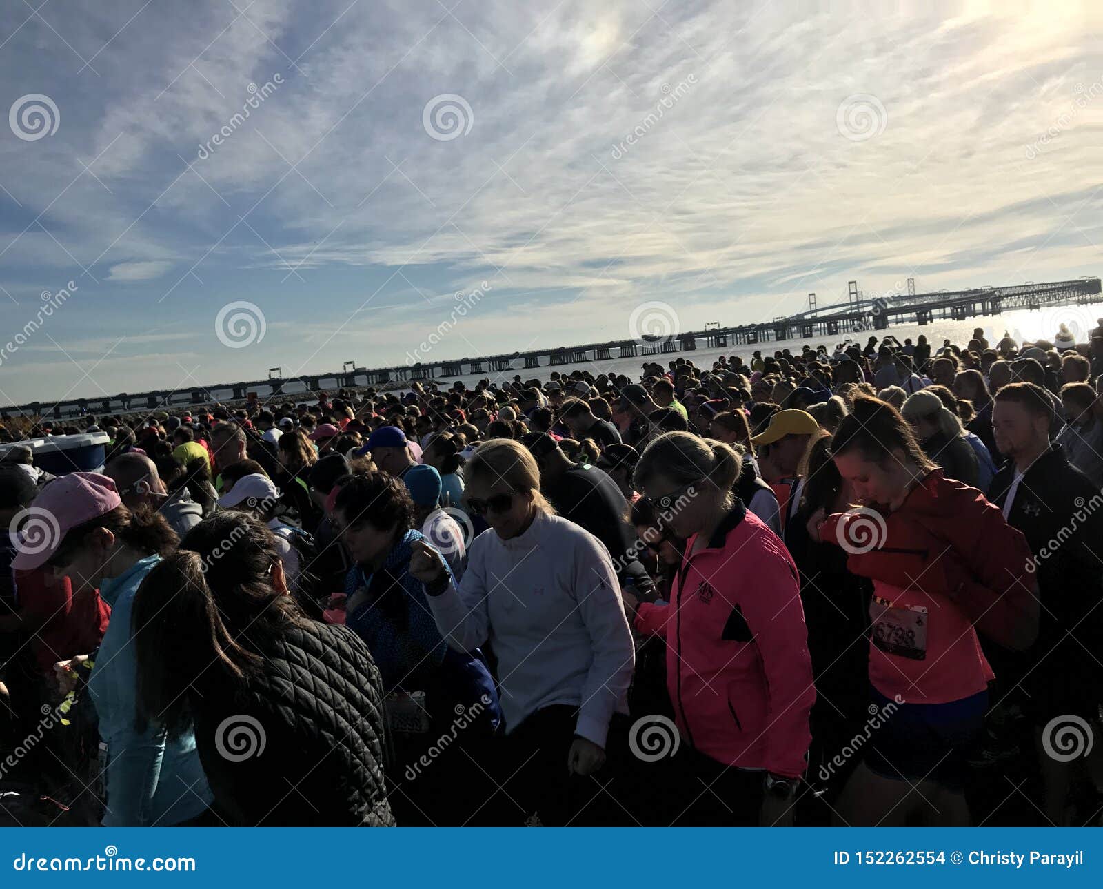 Crowd near bridge editorial stock image. Image of crowd - 152262554