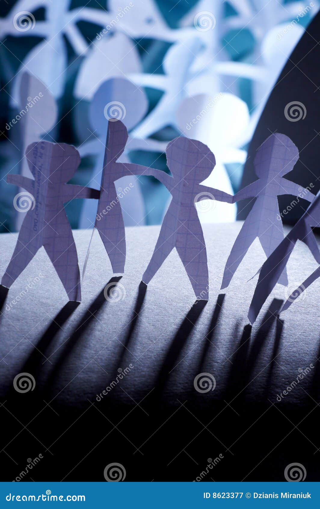 Crowd of paper people stock image. Image of challenge - 8623377