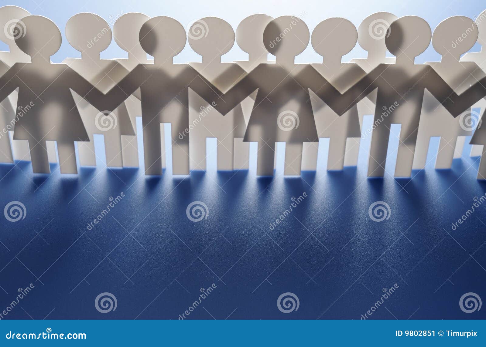 Crowd of paper people stock image. Image of joined, contact - 9802851