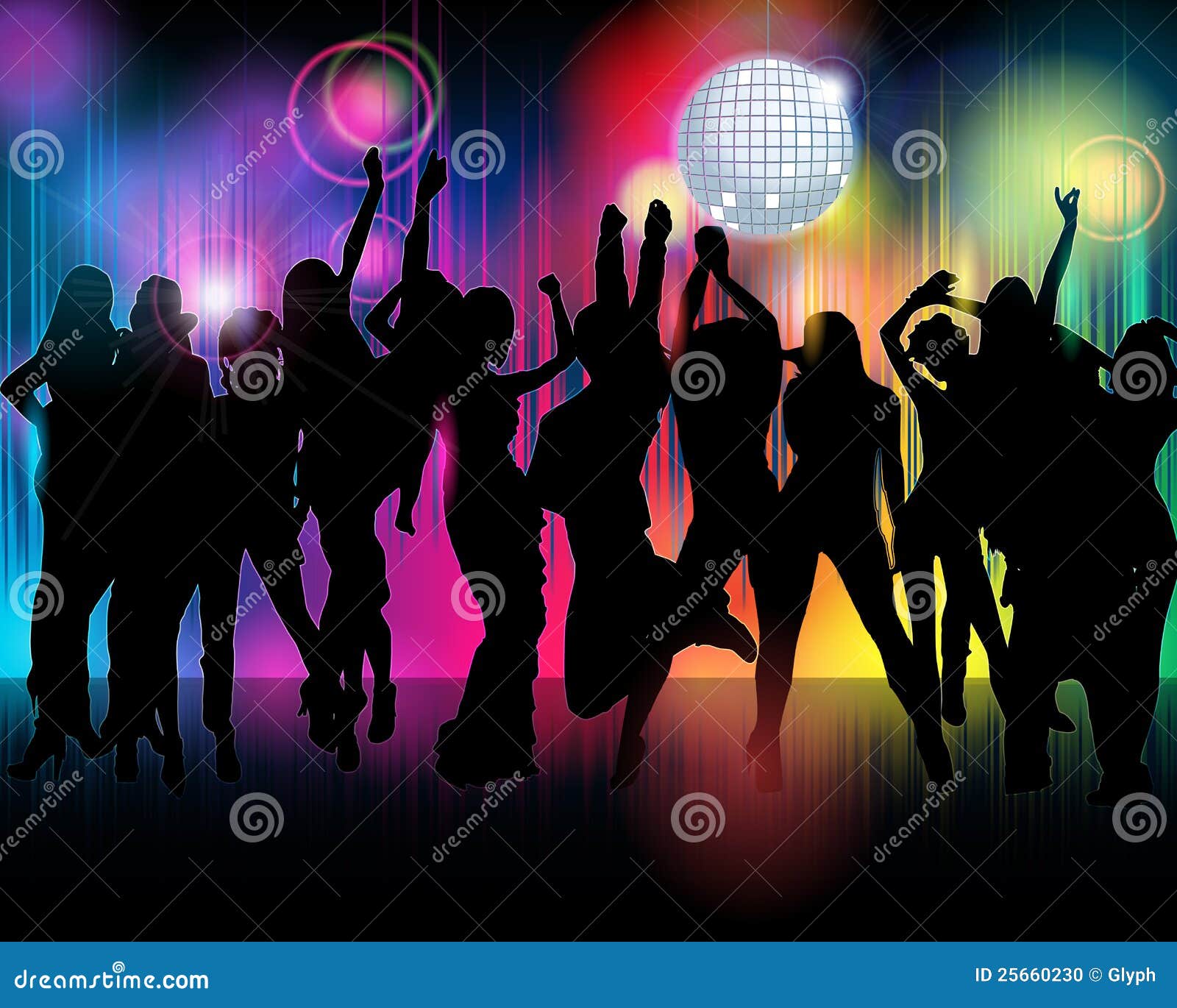 Crowd of Party People Illustration Stock Vector - Illustration of hand ...