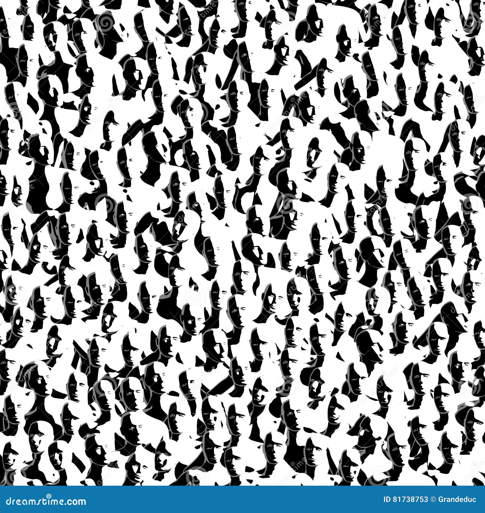 Crowd pattern concept stock illustration. Illustration of population ...