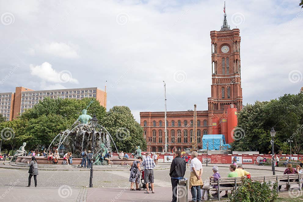 Crowd People on the Alexanderplatz in Berlin. Editorial Photo - Image ...