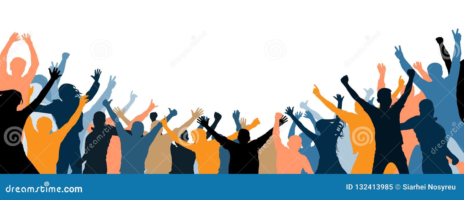 Crowd of People Applauding. Isolated Separate People, Silhouette Stock ... Crowd of People Applauding. Isolated Separate People, Silhouette Stock ...