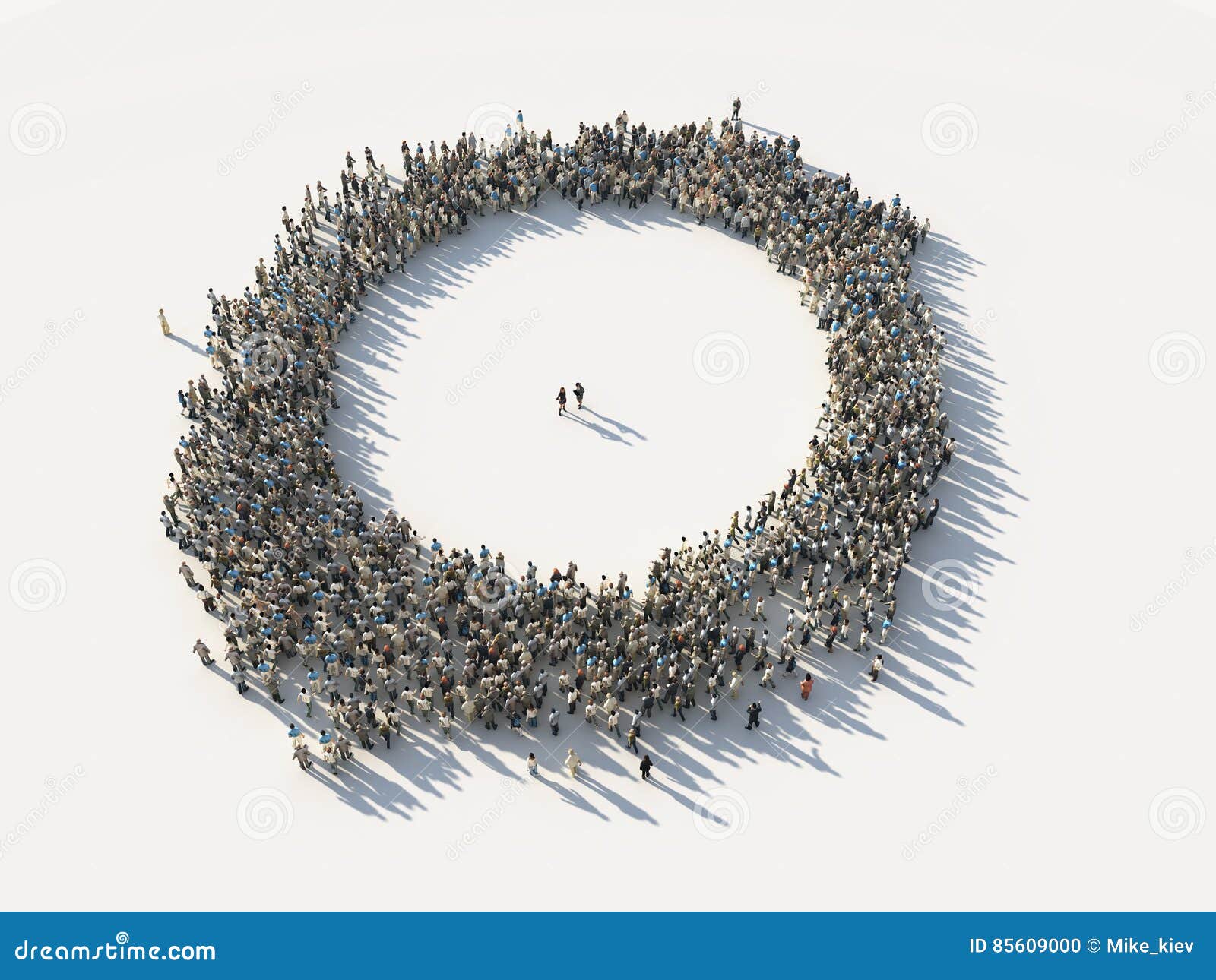 Crowd of People As a Circle Stock Illustration - Illustration of ...