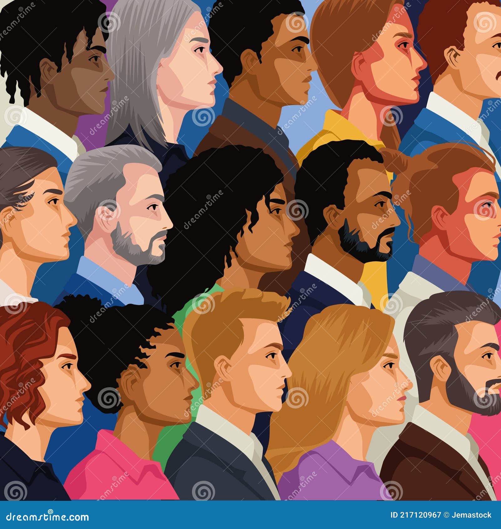 Crowd people characters stock vector. Illustration of humans - 217120967