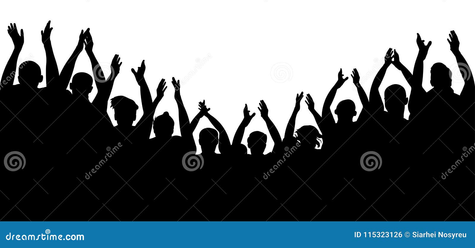 Crowd People Cheering, Cheer Hands Up. Applause Audience Stock Vector ... Crowd People Cheering, Cheer Hands Up. Applause Audience Stock Vector ...