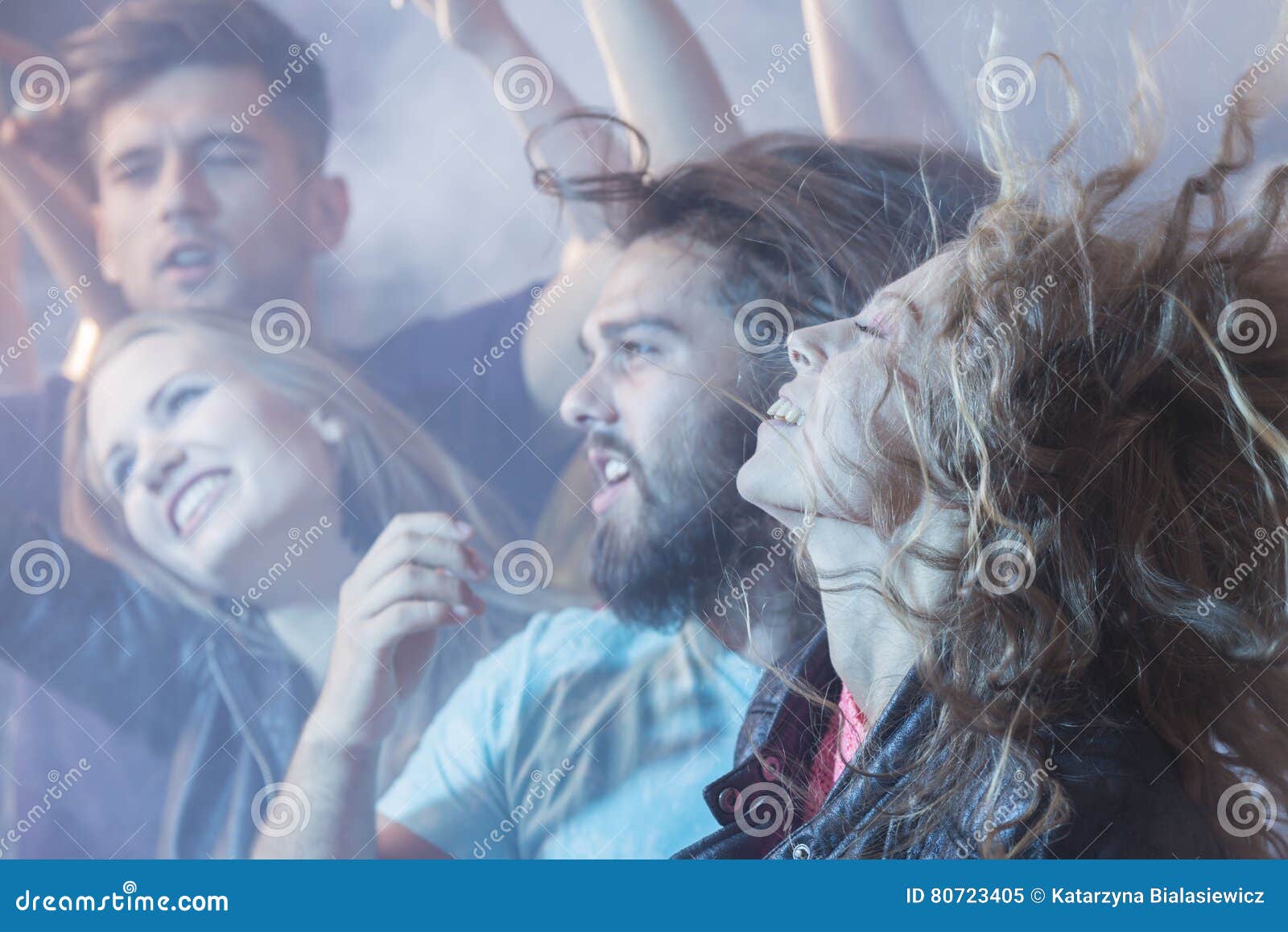 Crowd of People Dancing at Concert Stock Image - Image of people ...