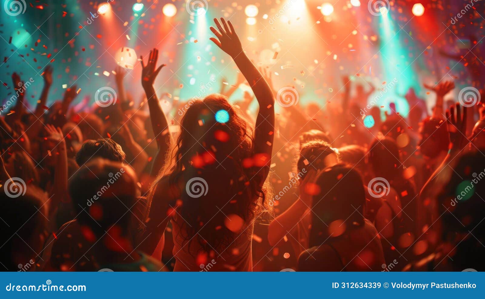 A Crowd of People Dancing at a Party Stock Image - Image of festival ...