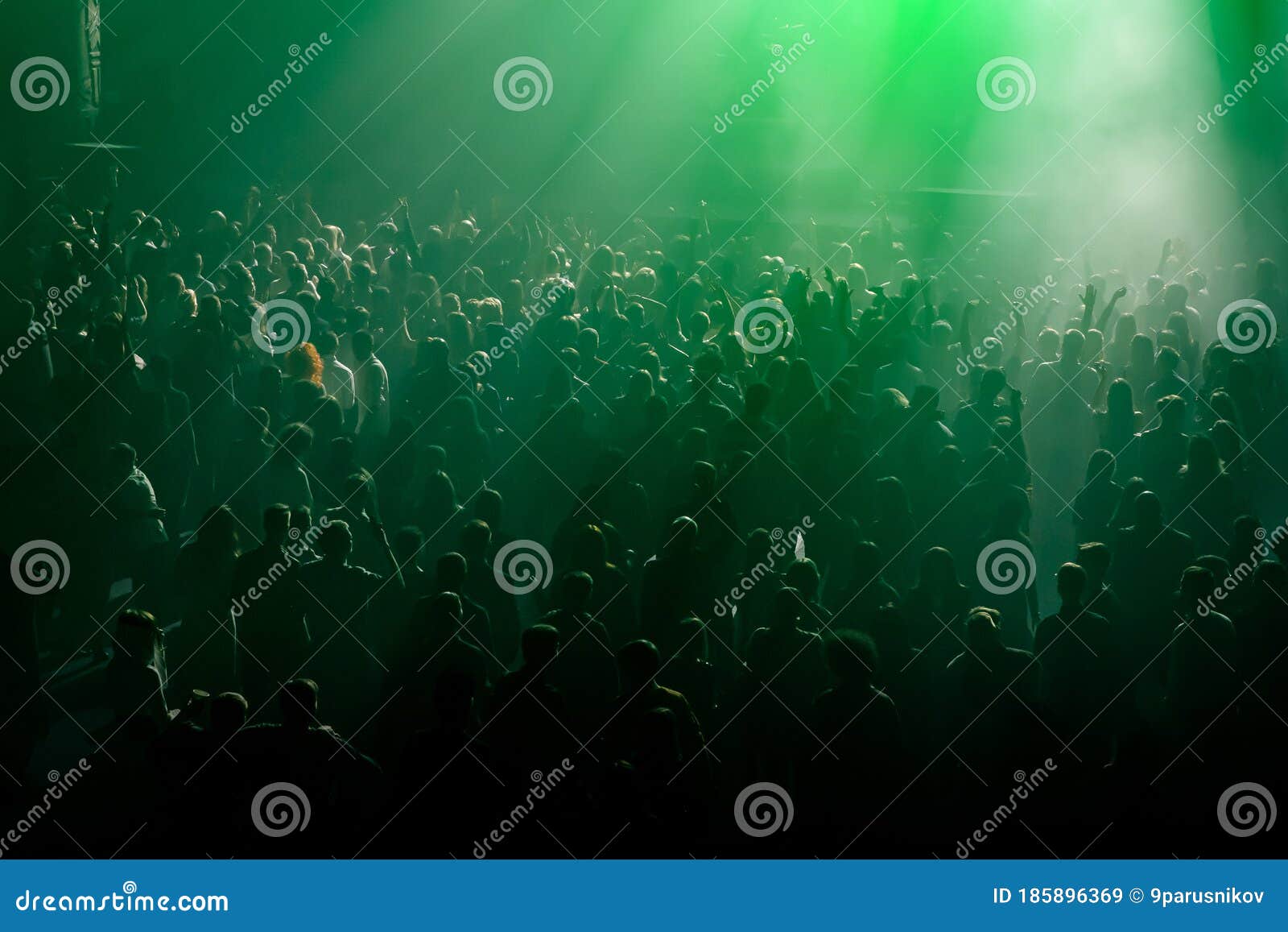 Crowd, People in Front of the Stage Stock Image - Image of event, dark ...