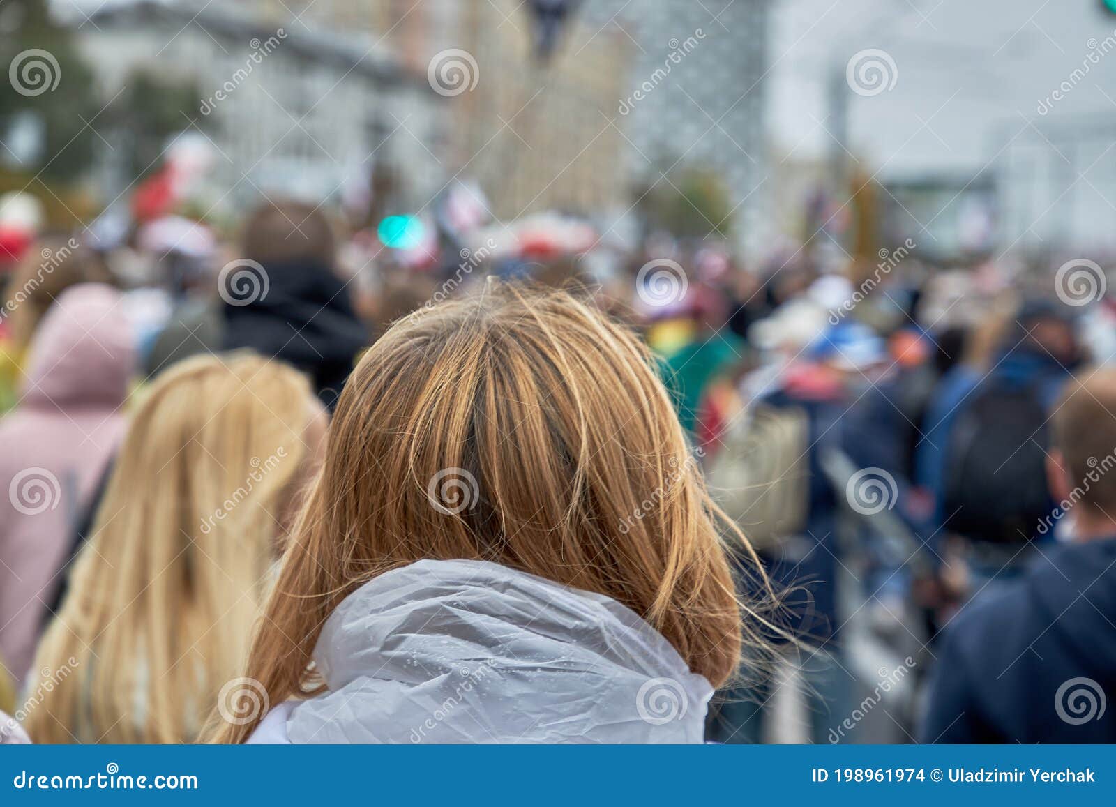 A Crowd of People Goes during the Rally Stock Photo - Image of ...