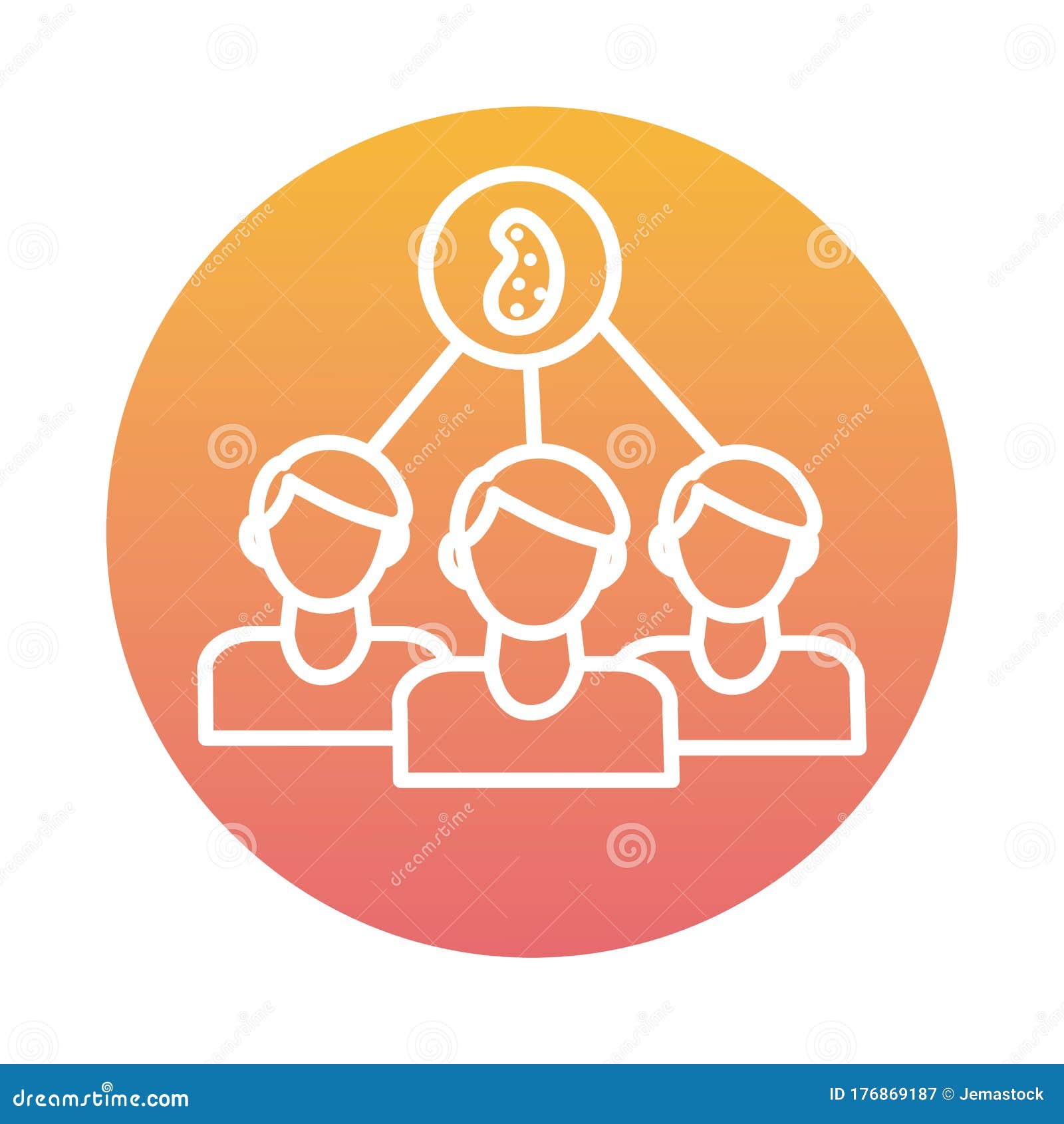 Crowd of People and Infected Cell with Covid19 Block Stock Vector ...