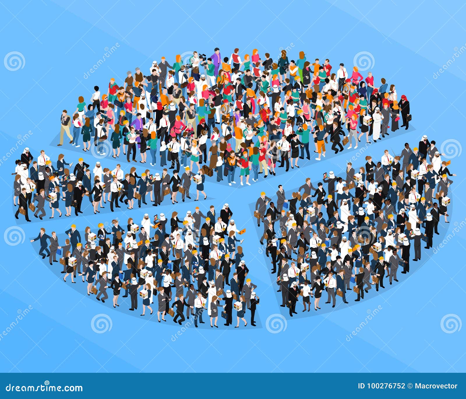 Crowd People Isometric Pie Chart Stock Vector - Illustration of person ... Crowd People Isometric Pie Chart Stock Vector - Illustration of person ...