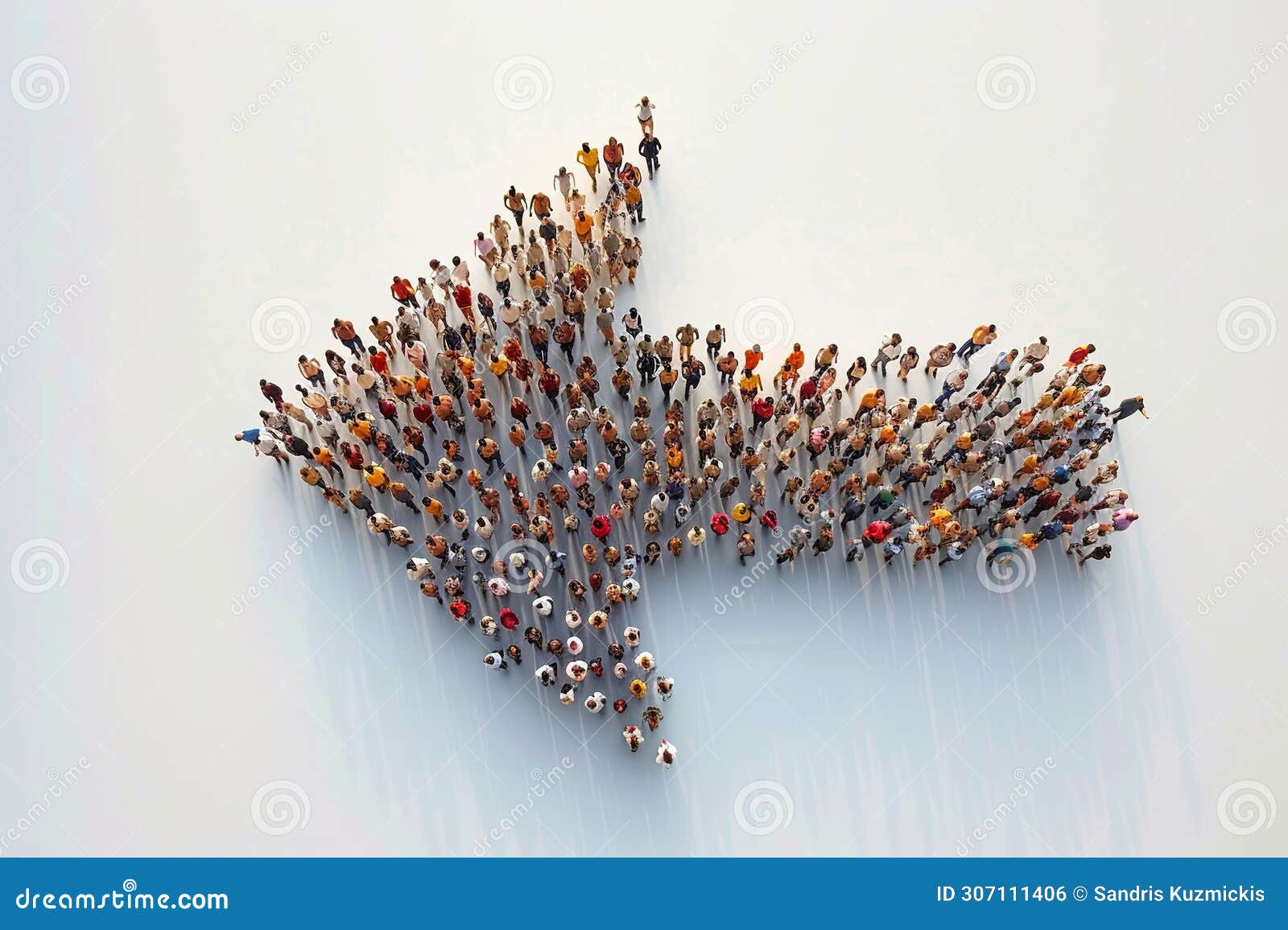Crowd of People Making Shape of Arrow. Generative AI Stock Illustration ... Crowd of People Making Shape of Arrow. Generative AI Stock Illustration ...