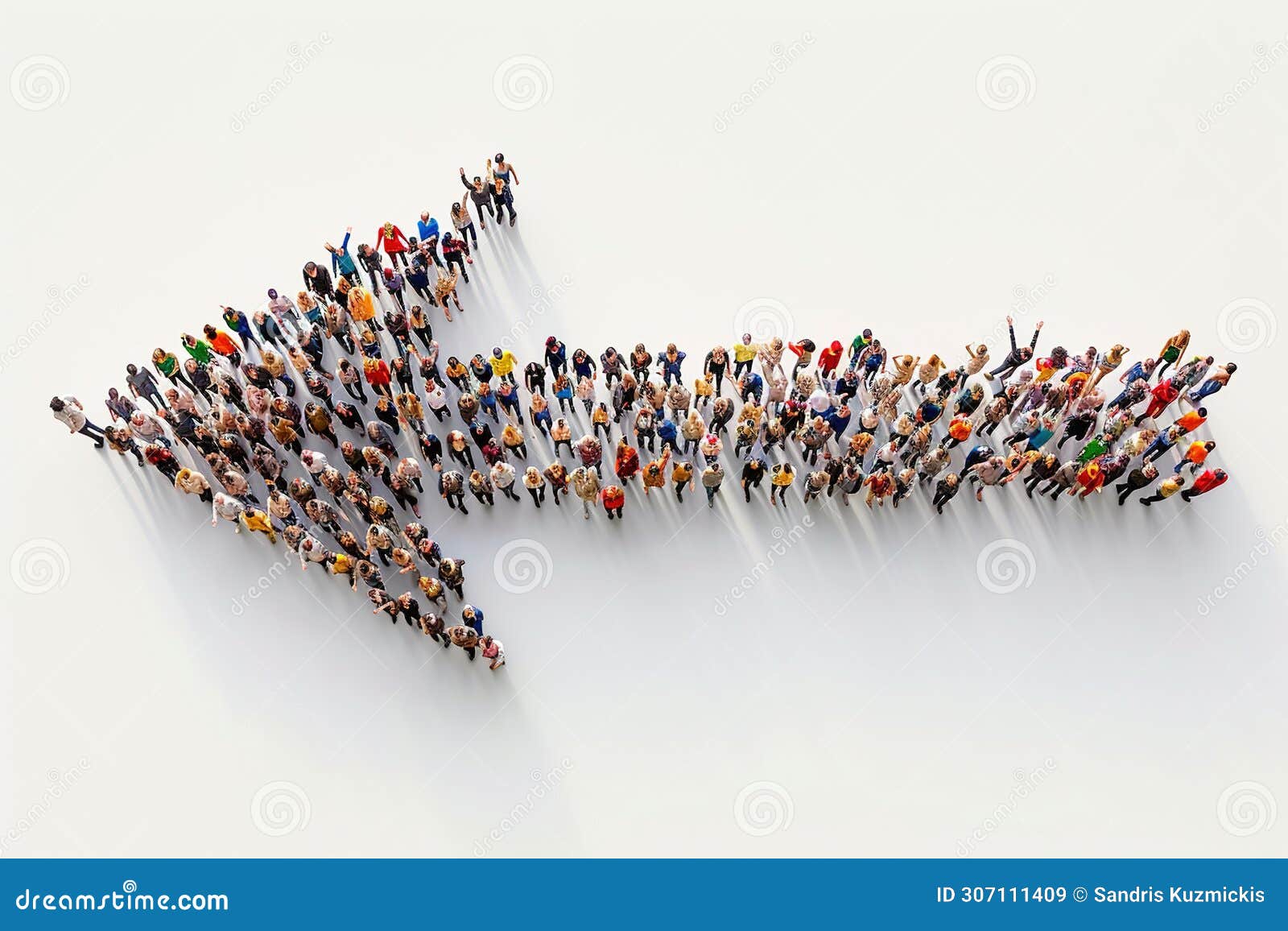 Crowd of People Making Shape of Arrow. Generative AI Stock Illustration ... Crowd of People Making Shape of Arrow. Generative AI Stock Illustration ...