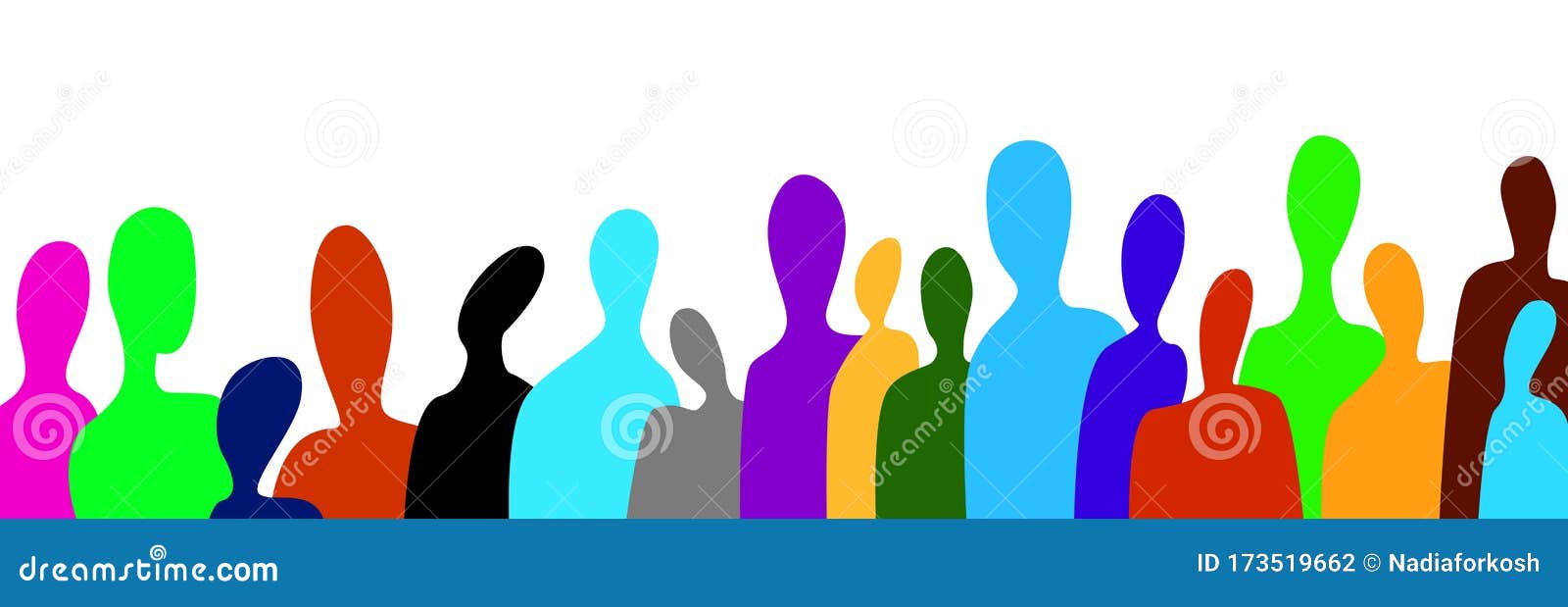 Crowd of People in Modern Creative Style, People are Different Concept ...