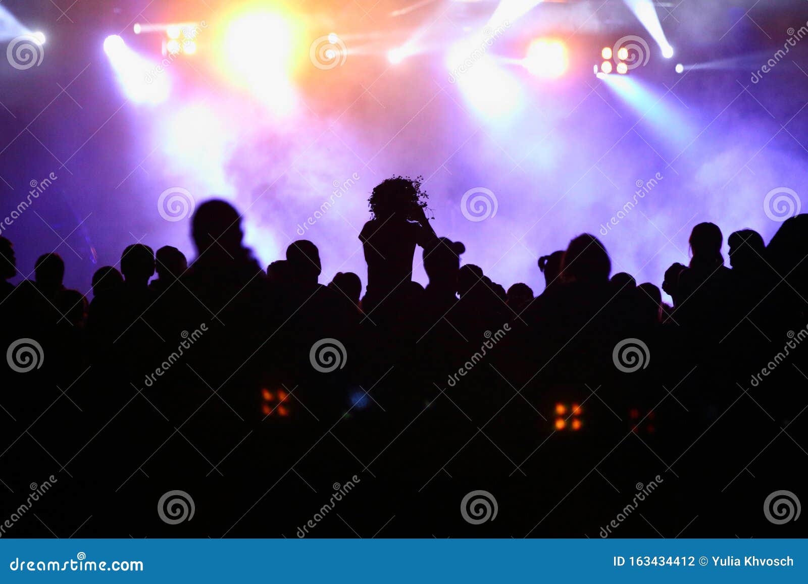 Crowd of people at night stock photo. Image of light - 163434412