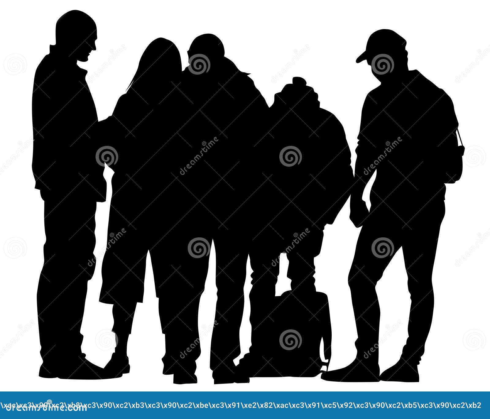 Crowd of people one stock vector. Illustration of pair - 148158847