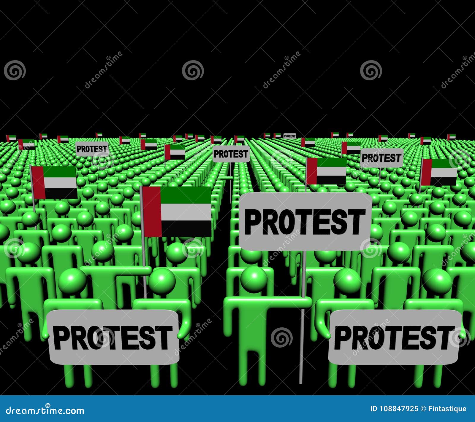 Protest Signs With Slogan On Wooden Holder. Realistic Vector ...