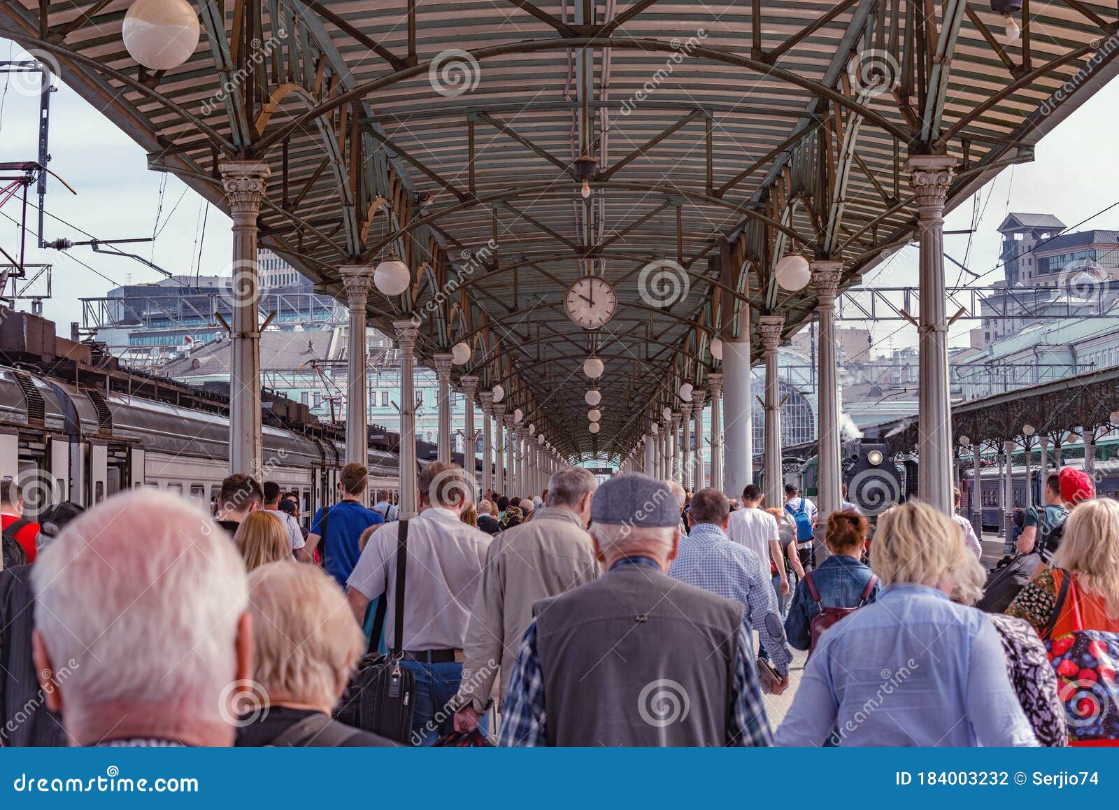 Crowd of People on the Railway Platform Editorial Photography - Image ...