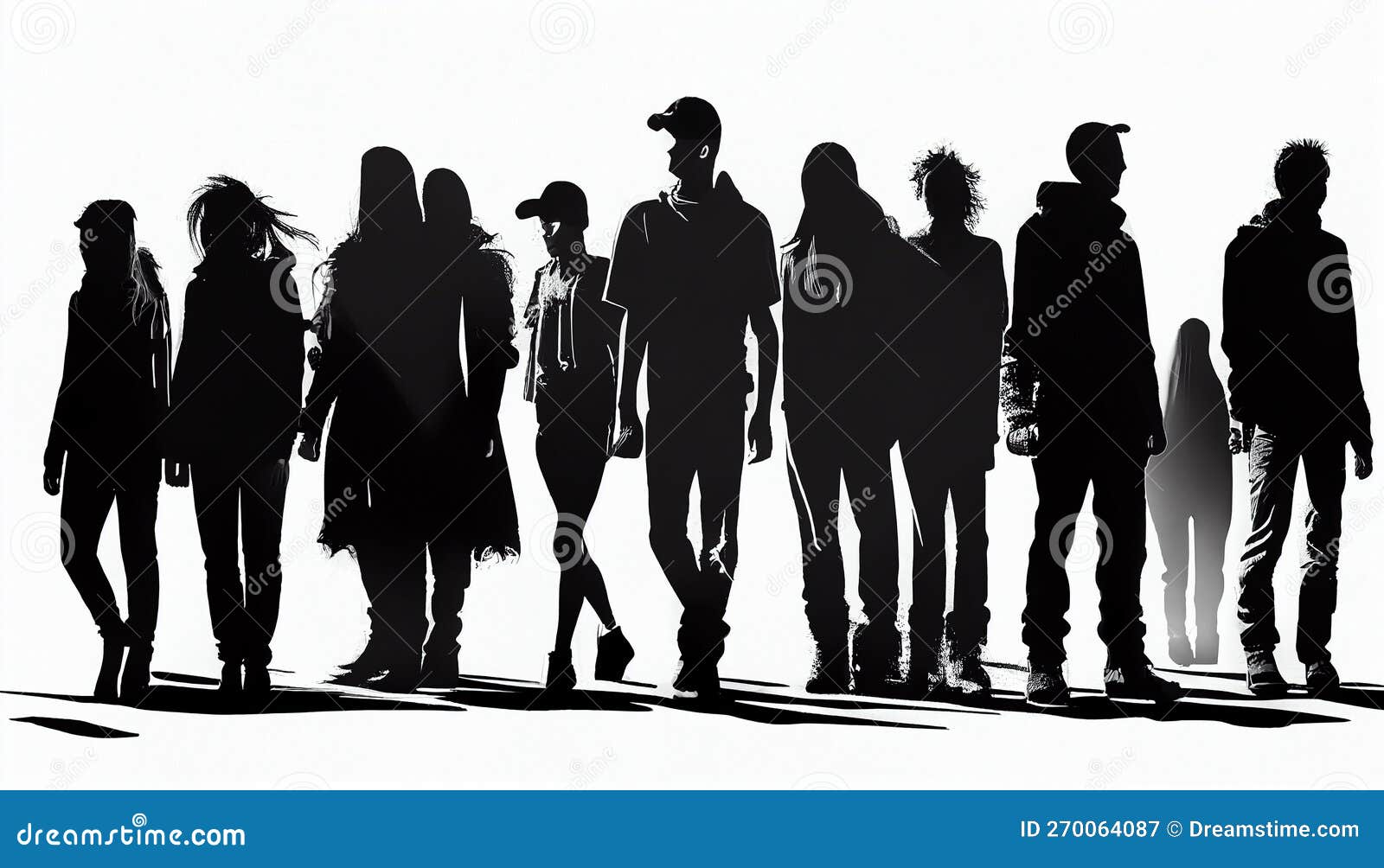 Shadows Silhouettes Realistic Vector Illustration Set | CartoonDealer ...