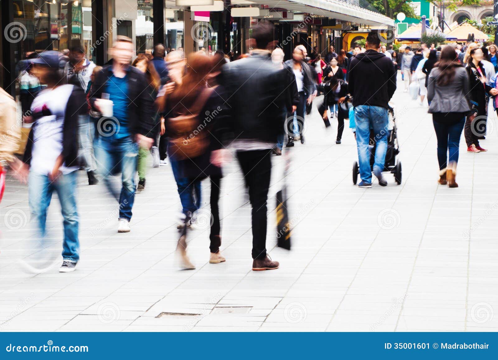 Crowd of People on the Shopping Street Stock Image - Image of street ...