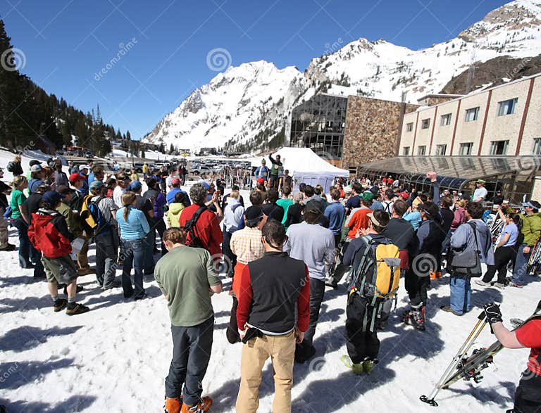 Crowd of People at Ski Awards Stock Photo - Image of group, sport: 2359312