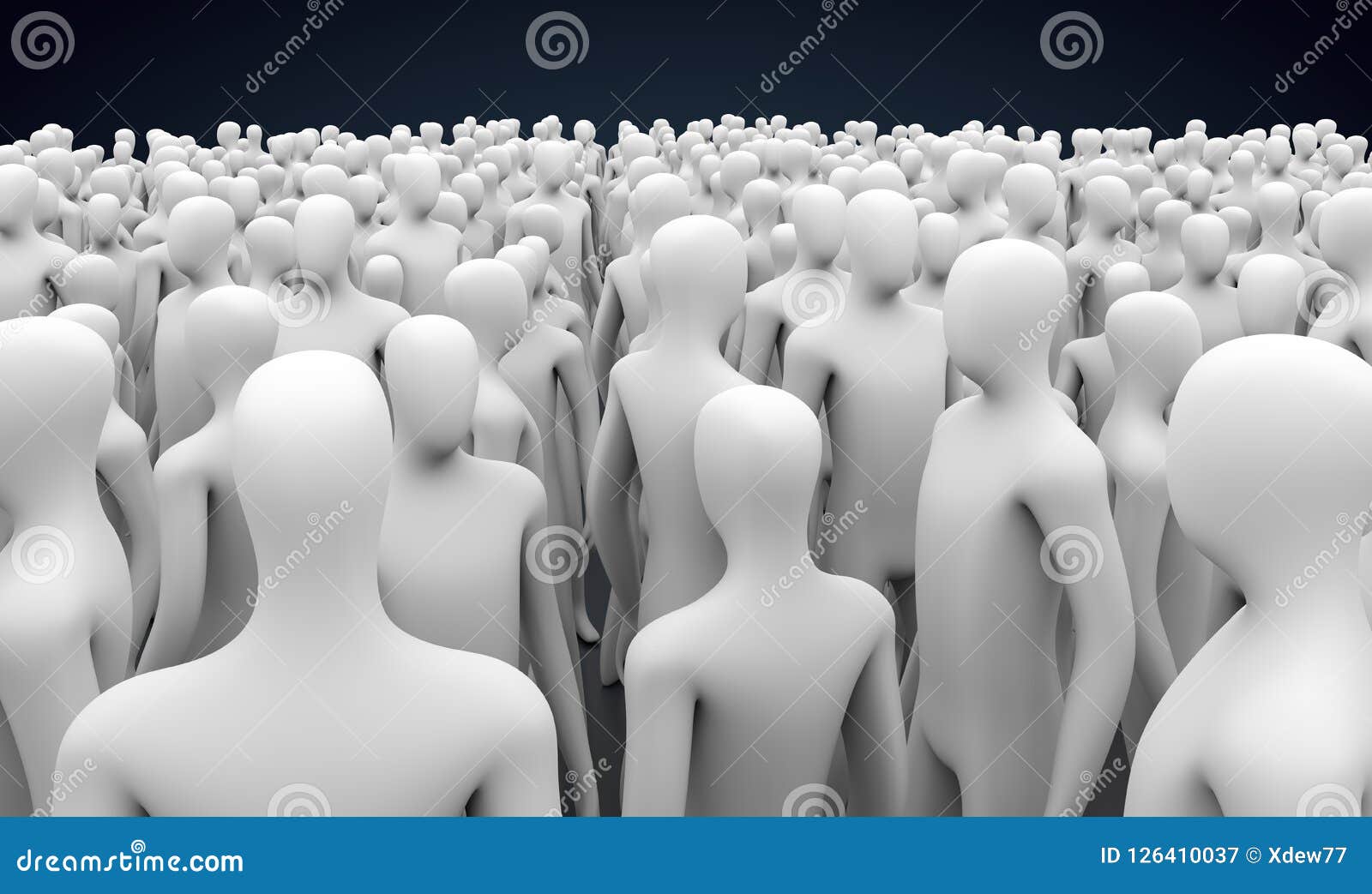 Lots of People Standing Around Stock Illustration - Illustration of ...
