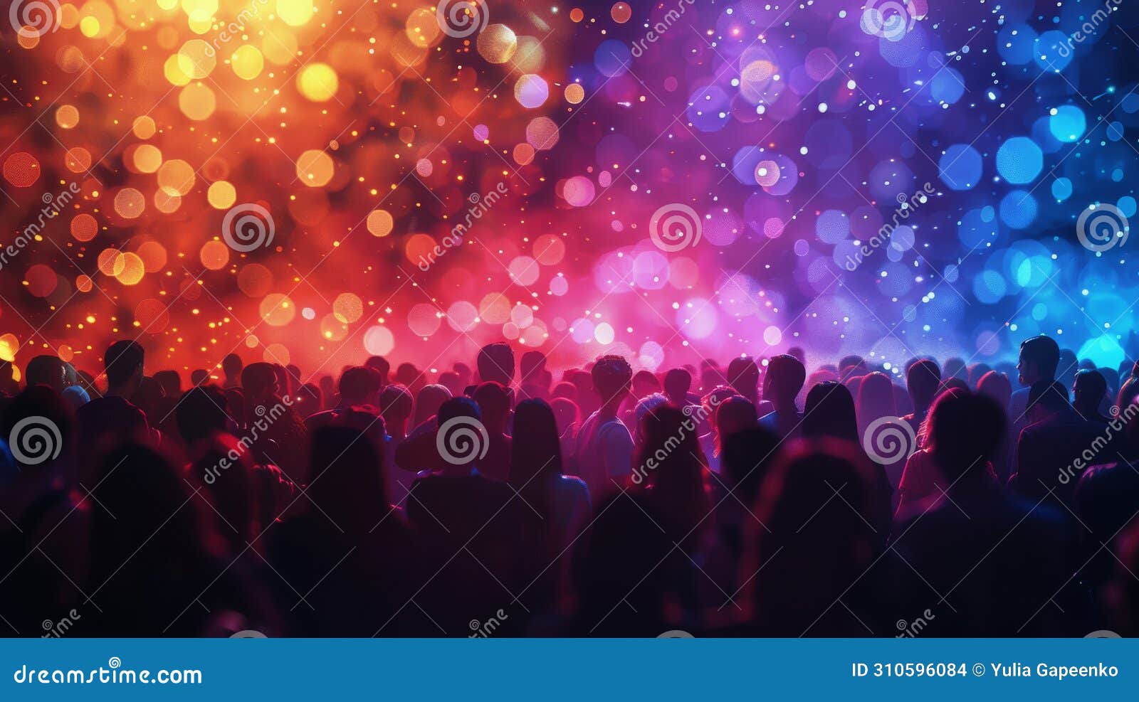 Crowd of People Standing in Front of Stage Stock Photo - Image of ...