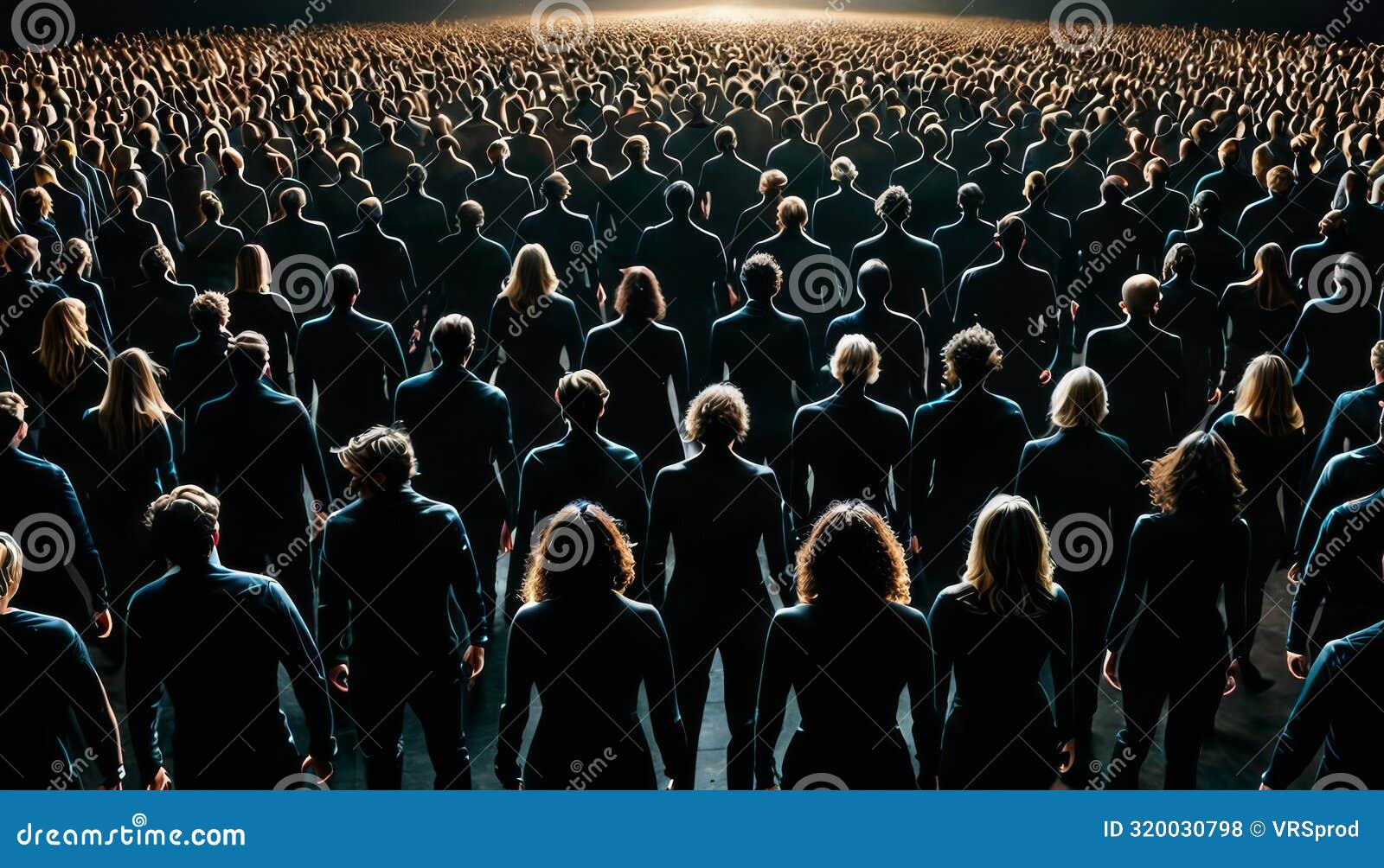 Crowd of People Standing Together in Unity Stock Photo - Image of ...