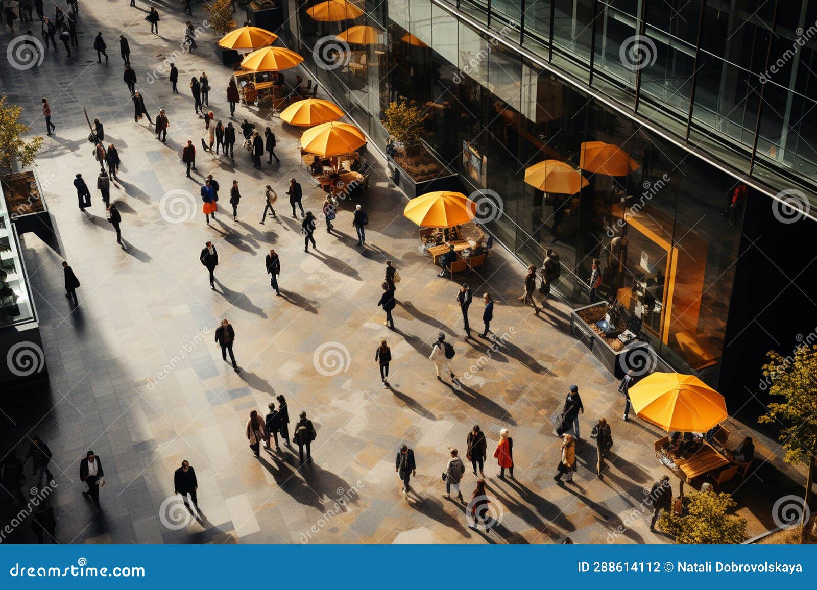 Crowd of People on the Street in Rainy Day Stock Photo - Image of ...