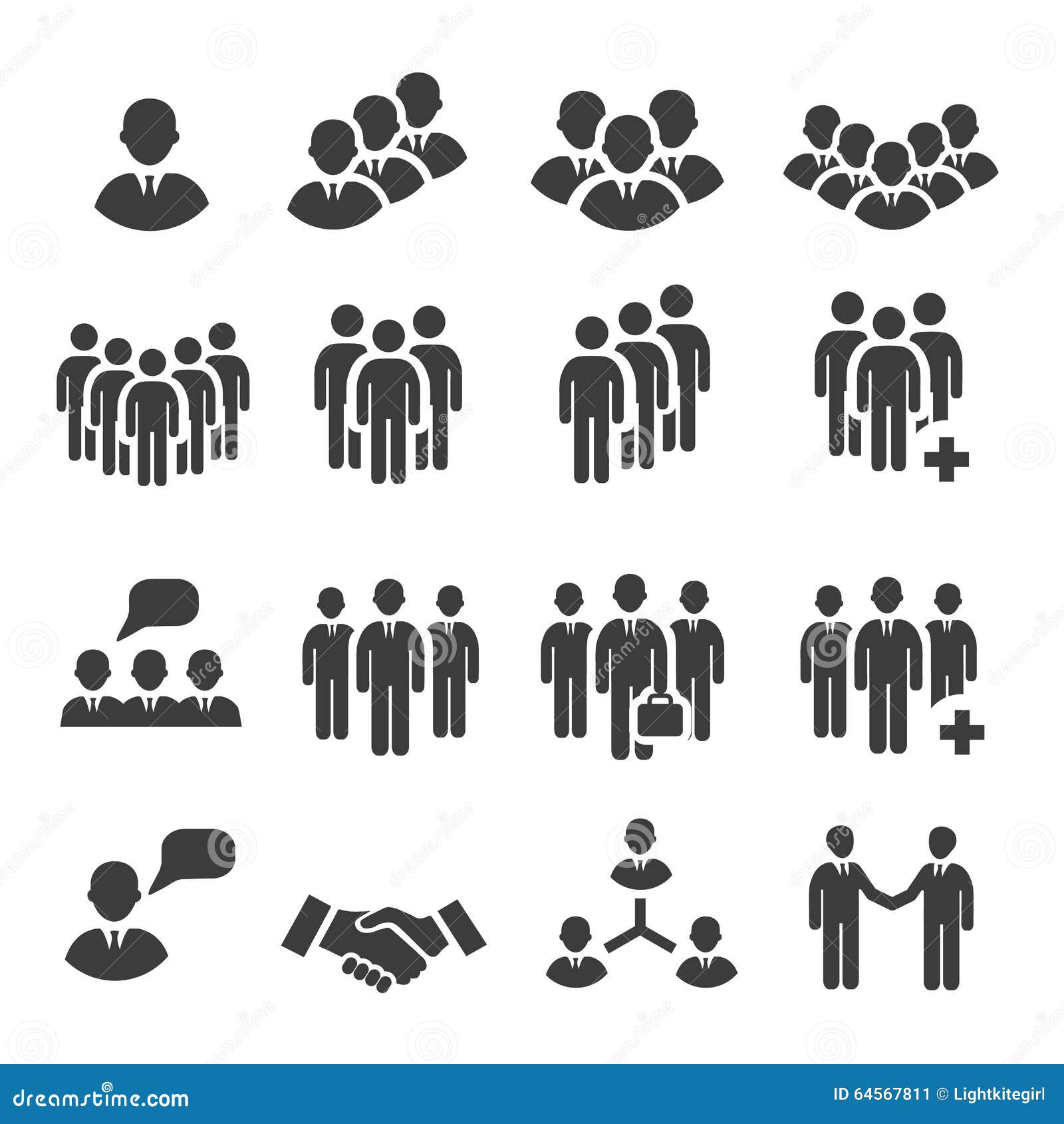 Team Icon Vector Set. Associate Illustration Sign Collection. Pertness ...