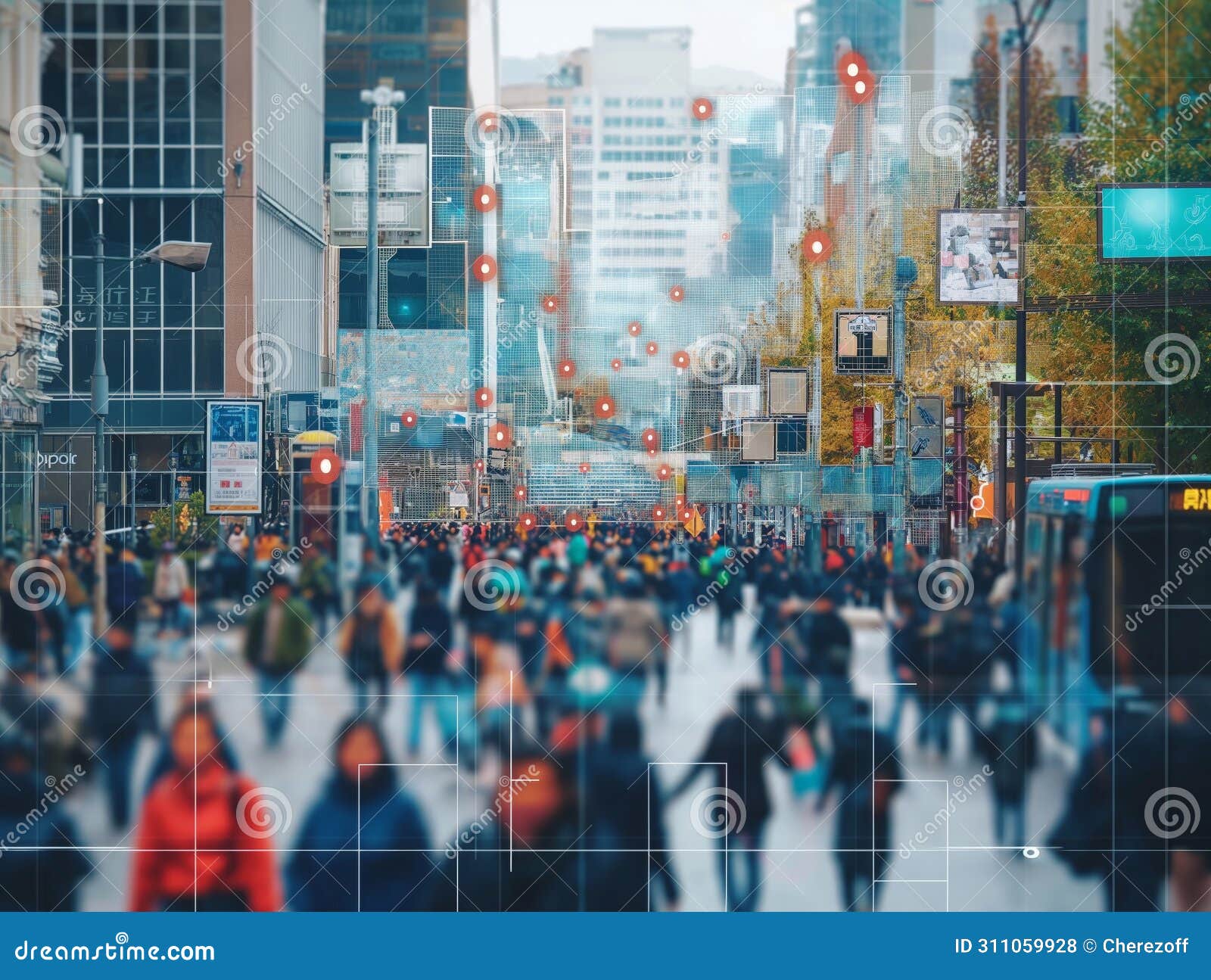 Urban Pulse - Data Analysis of City Life Stock Illustration ...