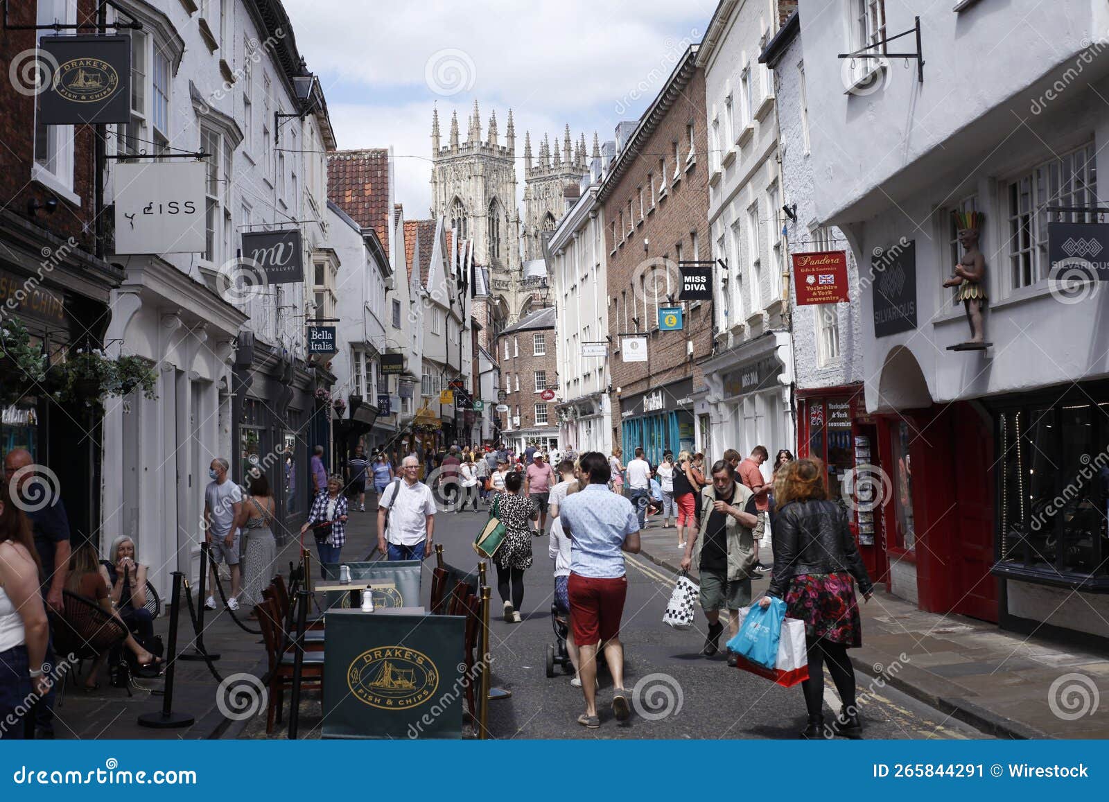 Crowd of People Walking Around Low Petergate in York City Editorial ...