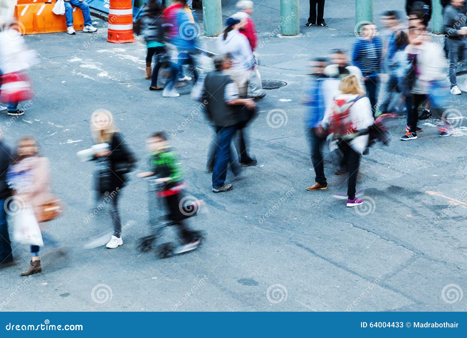 Crowd of People Walking in the City Stock Image - Image of people ...